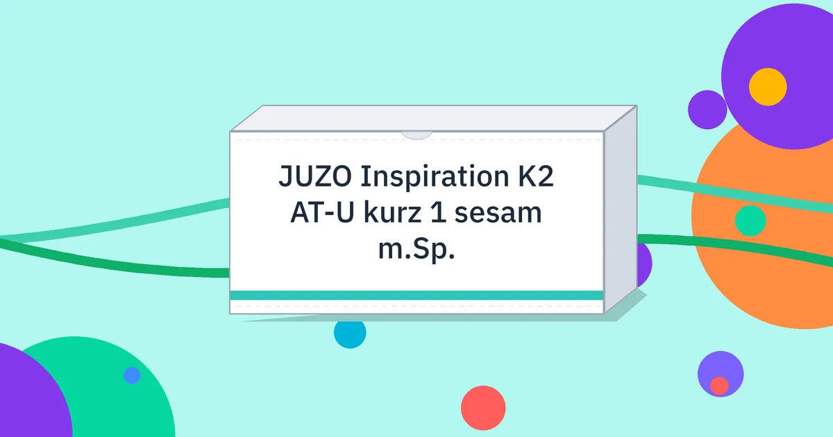 Symbolbild: Packung mit der Aufschrift JUZO Inspiration K2 AT-U kurz 1 sesam m.Sp. (PZN 14928757) – Verfügbarkeit und Bezug in Apotheken in Frankfurt am Main