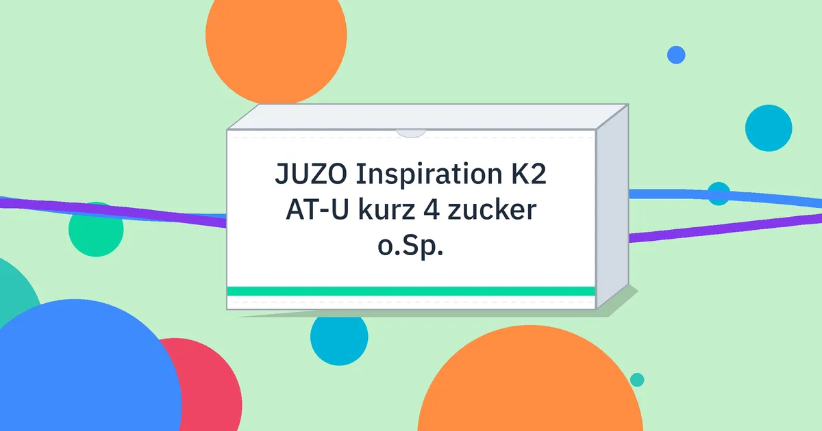 Symbolbild: Packung mit der Aufschrift JUZO Inspiration K2 AT-U kurz 4 zucker o.Sp. (PZN 14929277) – Verfügbarkeit und Bezug in Apotheken in Frankfurt am Main