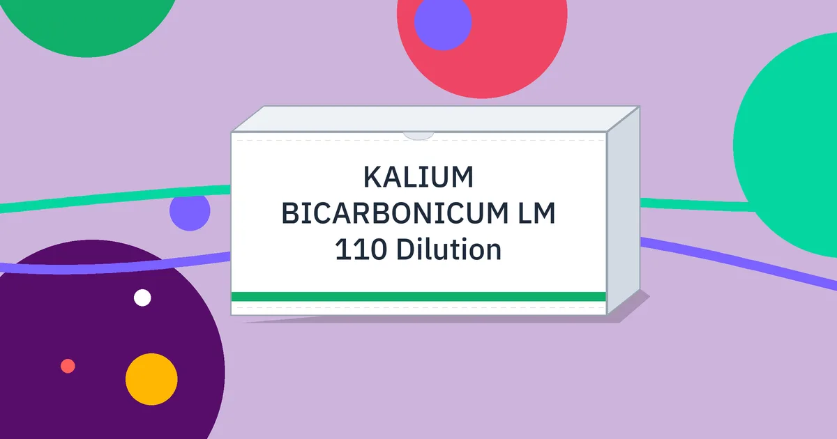 Symbolbild: Packung mit der Aufschrift KALIUM BICARBONICUM LM 110 Dilution (PZN 13783759) – Verfügbarkeit und Bezug in Apotheken in Frankfurt am Main
