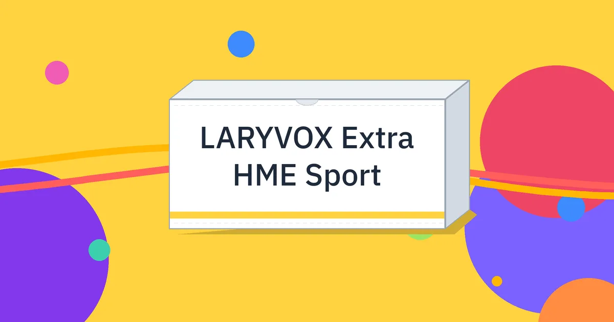 Symbolbild: Packung mit der Aufschrift LARYVOX Extra HME Sport (PZN 18153307) – Verfügbarkeit und Bezug in Apotheken in Frankfurt am Main