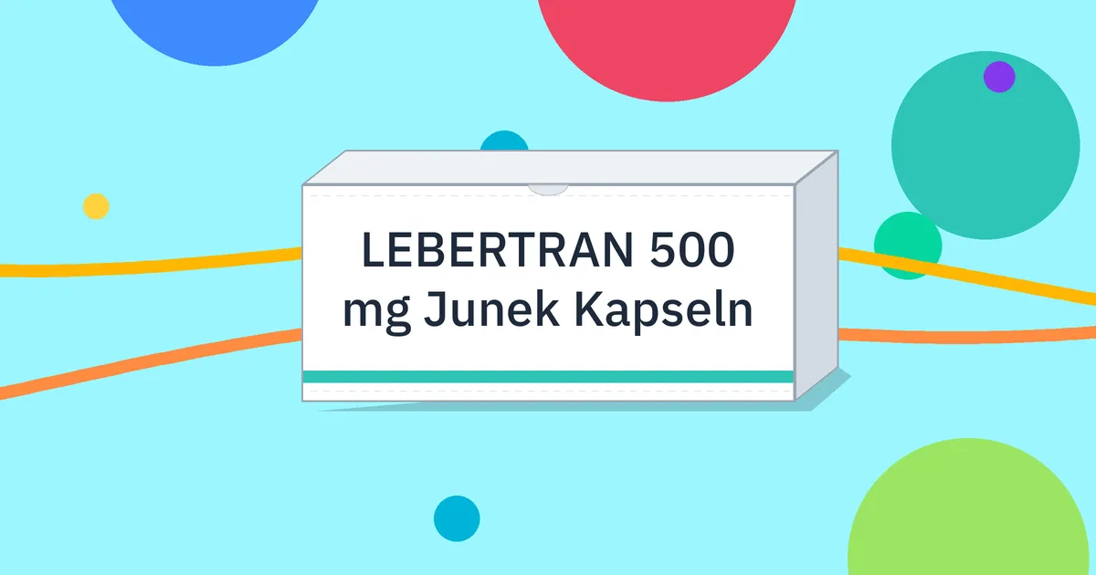 Symbolbild: Packung mit der Aufschrift LEBERTRAN 500 mg Junek Kapseln (PZN 14364993) – Verfügbarkeit und Bezug in Apotheken in Frankfurt am Main