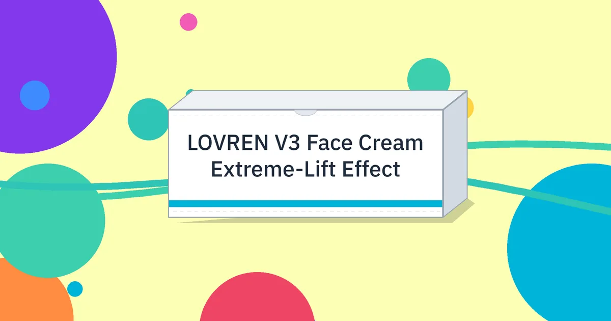 Symbolbild: Packung mit der Aufschrift LOVREN V3 Face Cream Extreme-Lift Effect (PZN 19819234) – Verfügbarkeit und Bezug in Apotheken in Frankfurt am Main