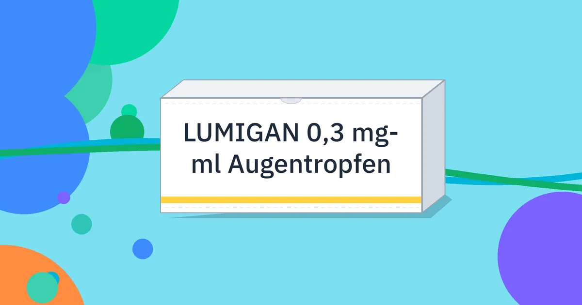 Symbolbild: Packung mit der Aufschrift LUMIGAN 0,3 mg-ml Augentropfen (PZN 00265425) – Verfügbarkeit und Bezug in Apotheken in Frankfurt am Main
