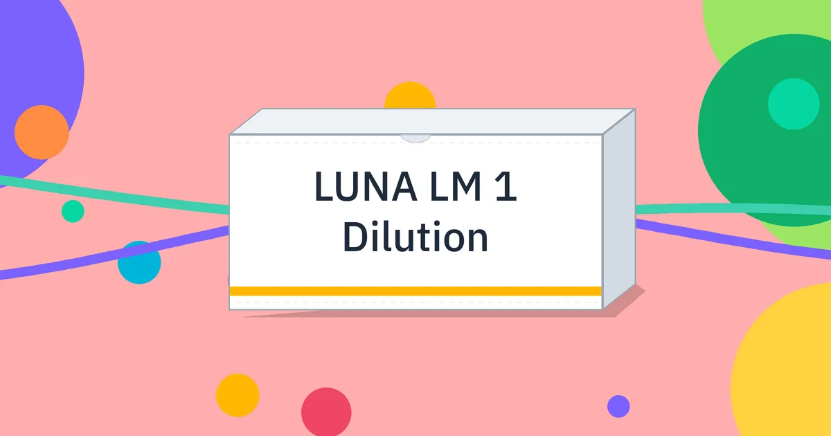 Symbolbild: Packung mit der Aufschrift LUNA LM 1 Dilution (PZN 12933731) – Verfügbarkeit und Bezug in Apotheken in Frankfurt am Main