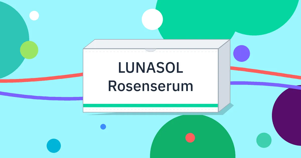 Symbolbild: Packung mit der Aufschrift LUNASOL Rosenserum (PZN 19755132) – Verfügbarkeit und Bezug in Apotheken in Frankfurt am Main