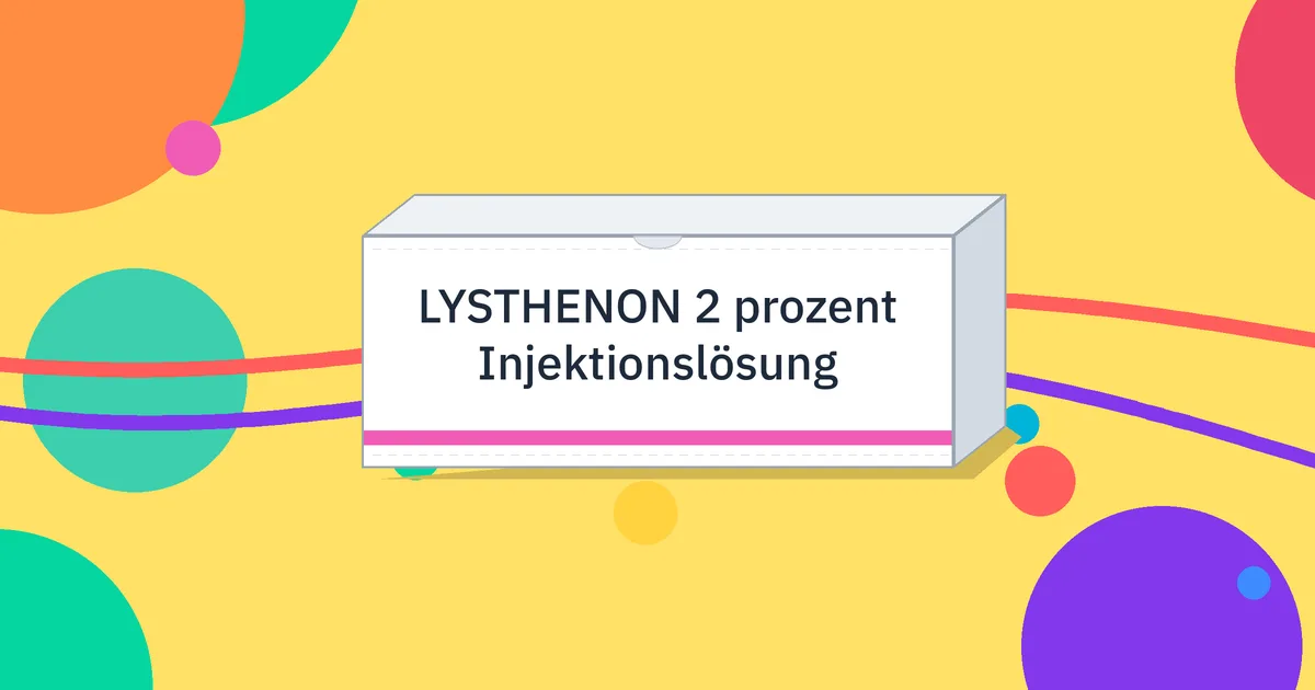 Symbolbild: Packung mit der Aufschrift LYSTHENON 2 prozent Injektionslösung (PZN 01199647) – Verfügbarkeit und Bezug in Apotheken in Frankfurt am Main