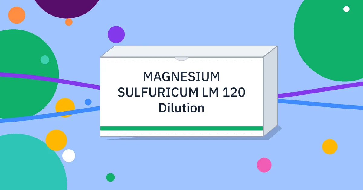 Symbolbild: Packung mit der Aufschrift MAGNESIUM SULFURICUM LM 120 Dilution (PZN 12940352) – Verfügbarkeit und Bezug in Apotheken in Frankfurt am Main