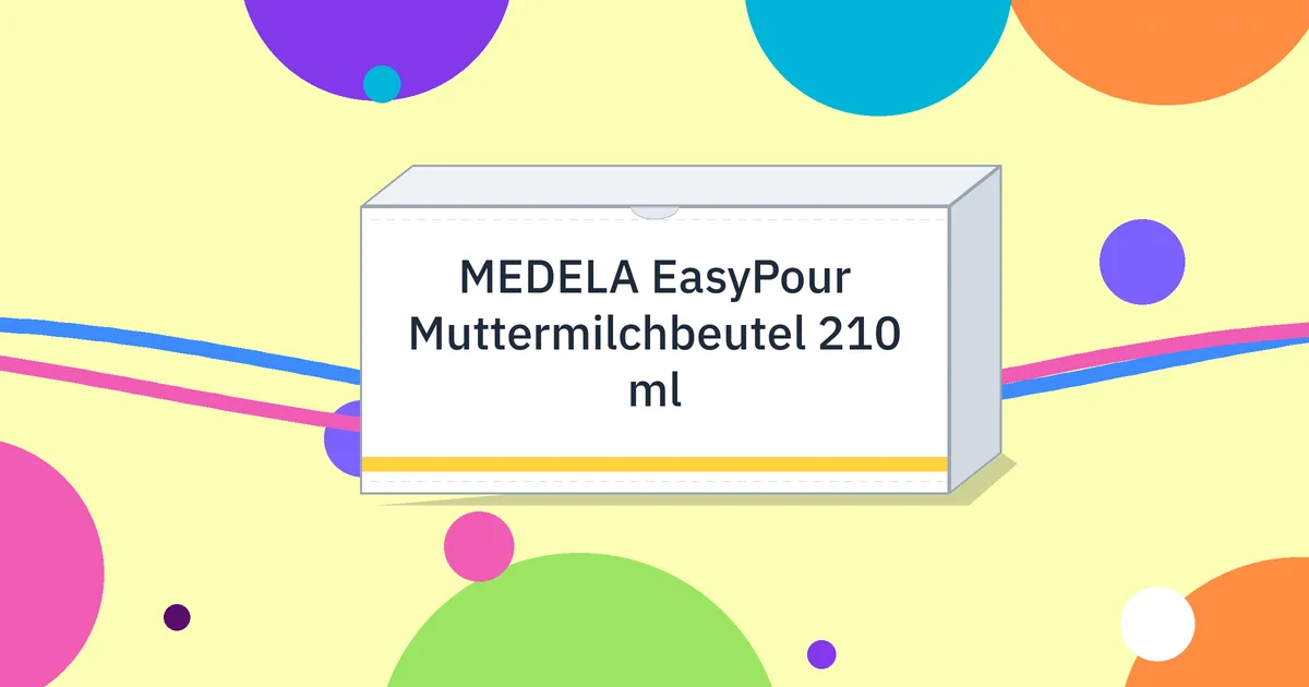 Symbolbild: Packung mit der Aufschrift MEDELA EasyPour Muttermilchbeutel 210 ml (PZN 19454910) – Verfügbarkeit und Bezug in Apotheken in Frankfurt am Main