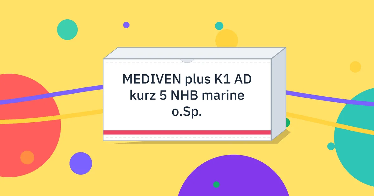 Symbolbild: Packung mit der Aufschrift MEDIVEN plus K1 AD kurz 5 NHB marine o.Sp. (PZN 15898515) – Verfügbarkeit und Bezug in Apotheken in Frankfurt am Main