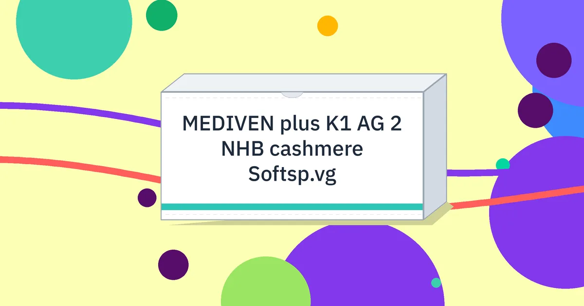 Symbolbild: Packung mit der Aufschrift MEDIVEN plus K1 AG 2 NHB cashmere Softsp.vg (PZN 15921504) – Verfügbarkeit und Bezug in Apotheken in Frankfurt am Main