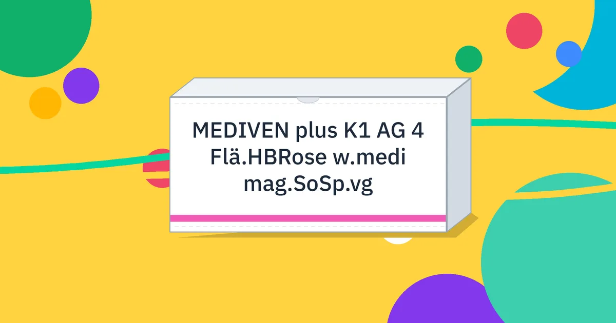 Symbolbild: Packung mit der Aufschrift MEDIVEN plus K1 AG 4 Flä.HBRose w.medi mag.SoSp.vg (PZN 15914013) – Verfügbarkeit und Bezug in Apotheken in Frankfurt am Main