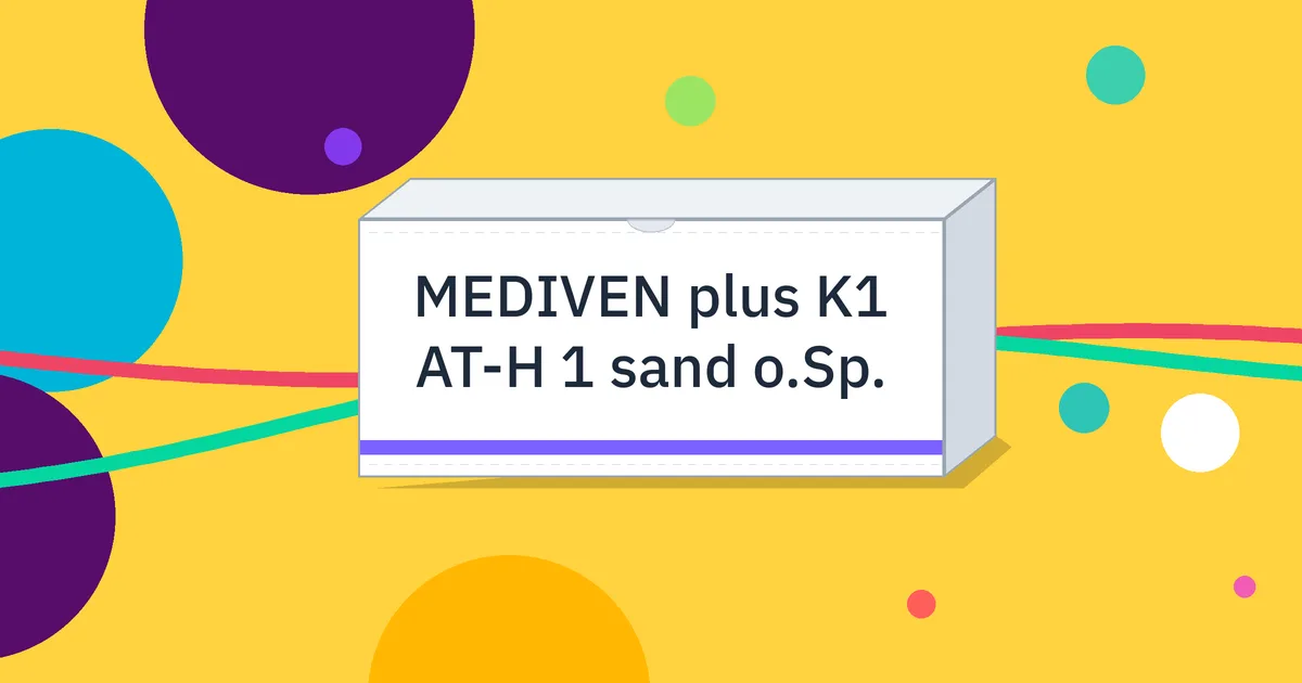 Symbolbild: Packung mit der Aufschrift MEDIVEN plus K1 AT-H 1 sand o.Sp. (PZN 18933034) – Verfügbarkeit und Bezug in Apotheken in Frankfurt am Main