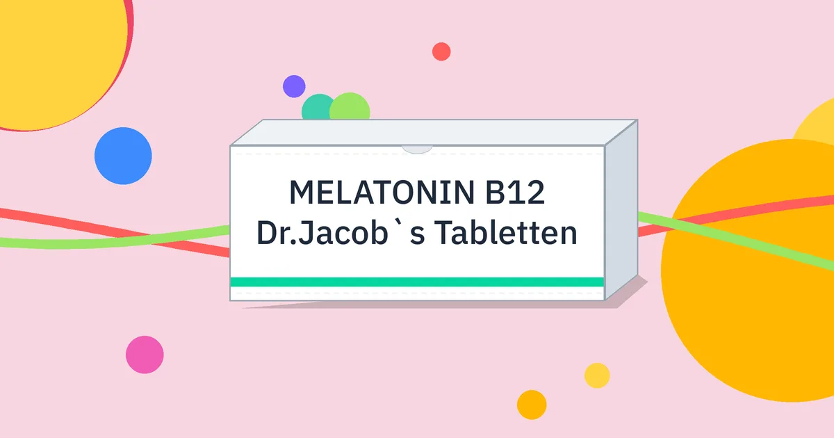 Symbolbild: Packung mit der Aufschrift MELATONIN B12 Dr.Jacob`s Tabletten (PZN 12893606) – Verfügbarkeit und Bezug in Apotheken in Frankfurt am Main