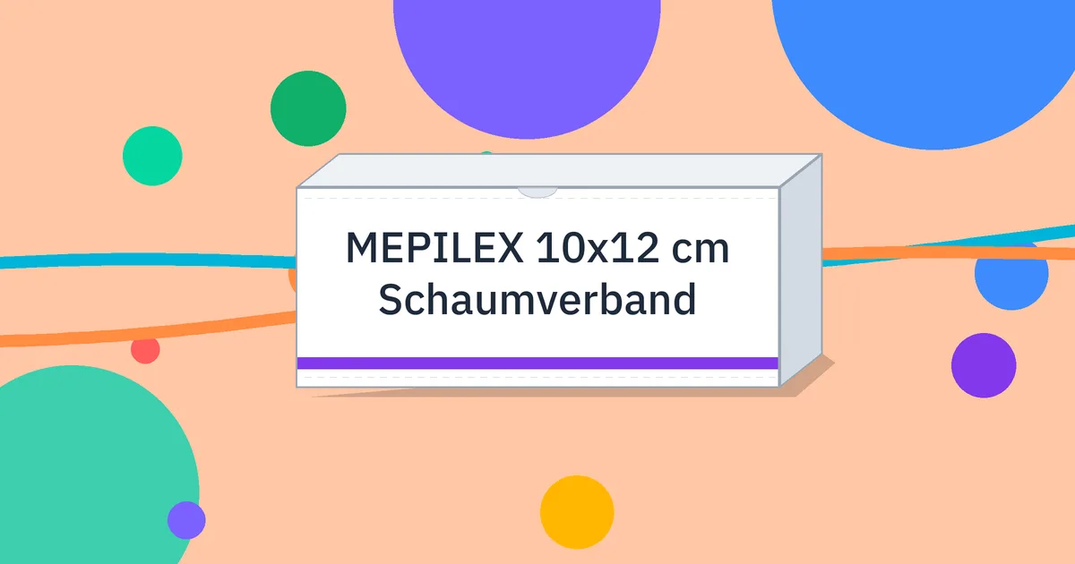 Symbolbild: Packung mit der Aufschrift MEPILEX 10x12 cm Schaumverband (PZN 19054257) – Verfügbarkeit und Bezug in Apotheken in Frankfurt am Main