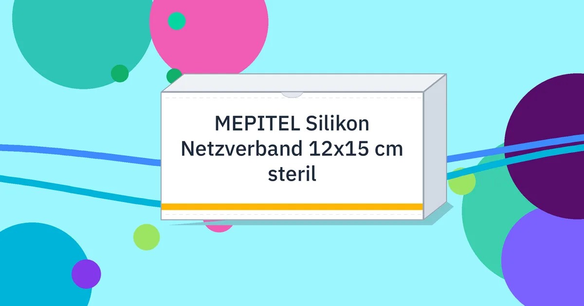 Symbolbild: Packung mit der Aufschrift MEPITEL Silikon Netzverband 12x15 cm steril (PZN 13707830) – Verfügbarkeit und Bezug in Apotheken in Frankfurt am Main