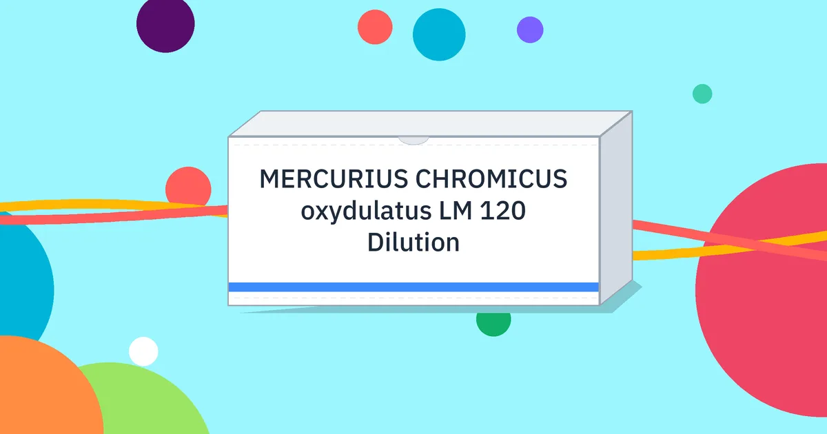Symbolbild: Packung mit der Aufschrift MERCURIUS CHROMICUS oxydulatus LM 120 Dilution (PZN 12949821) – Verfügbarkeit und Bezug in Apotheken in Frankfurt am Main