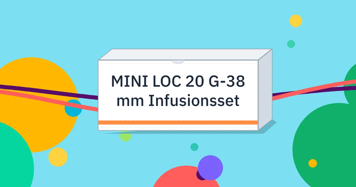 Symbolbild: Packung mit der Aufschrift MINI LOC 20 G-38 mm Infusionsset (PZN 05908282) – Verfügbarkeit und Bezug in Apotheken in Frankfurt am Main