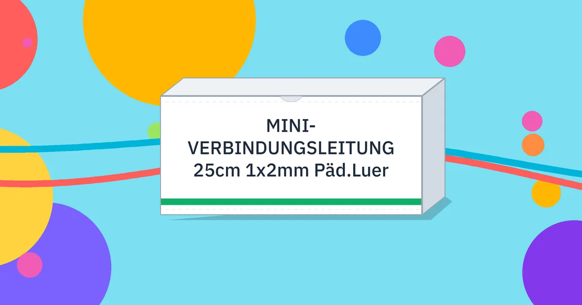 Symbolbild: Packung mit der Aufschrift MINI-VERBINDUNGSLEITUNG 25cm 1x2mm Päd.Luer (PZN 04209493) – Verfügbarkeit und Bezug in Apotheken in Frankfurt am Main