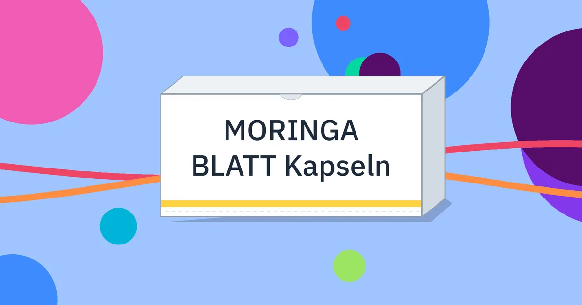Symbolbild: Packung mit der Aufschrift MORINGA BLATT Kapseln (PZN 10323810) – Verfügbarkeit und Bezug in Apotheken in Frankfurt am Main