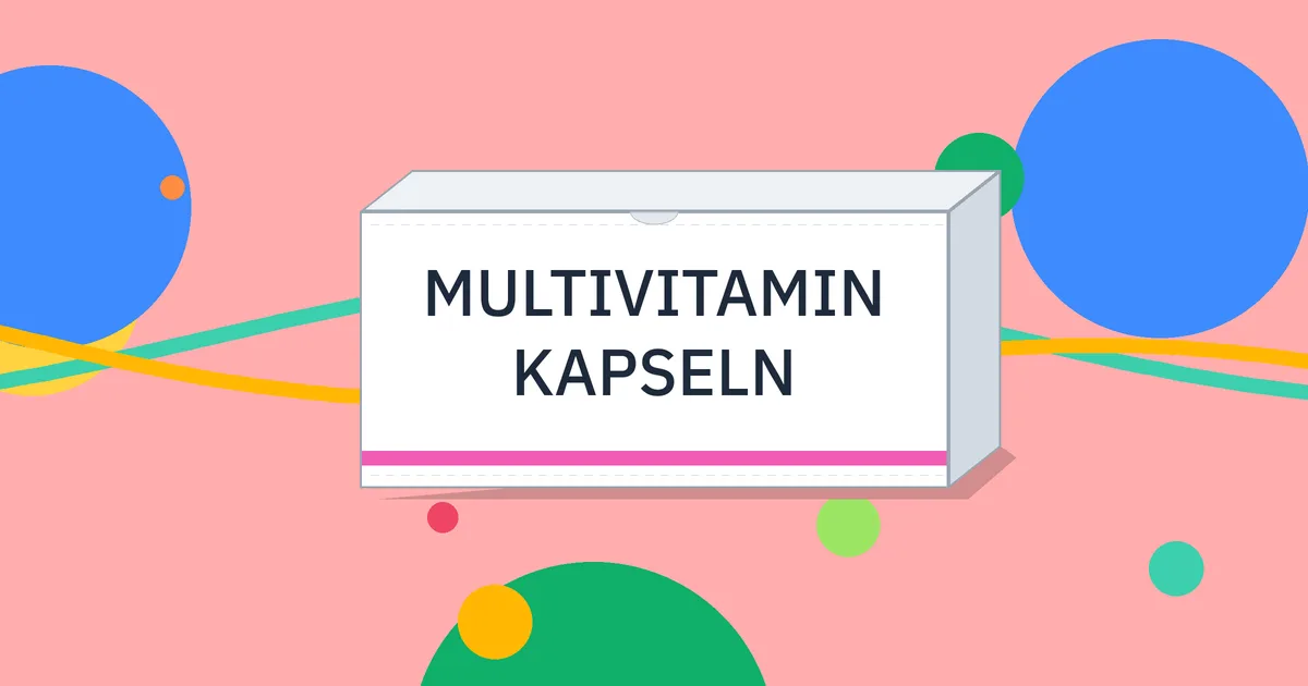 Symbolbild: Packung mit der Aufschrift MULTIVITAMIN KAPSELN (PZN 08448734) – Verfügbarkeit und Bezug in Apotheken in Frankfurt am Main