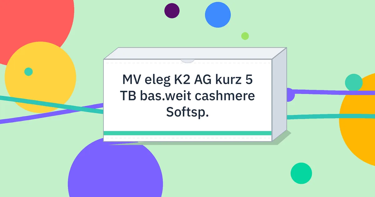 Symbolbild: Packung mit der Aufschrift MV eleg K2 AG kurz 5 TB bas.weit cashmere Softsp. (PZN 14676385) – Verfügbarkeit und Bezug in Apotheken in Frankfurt am Main