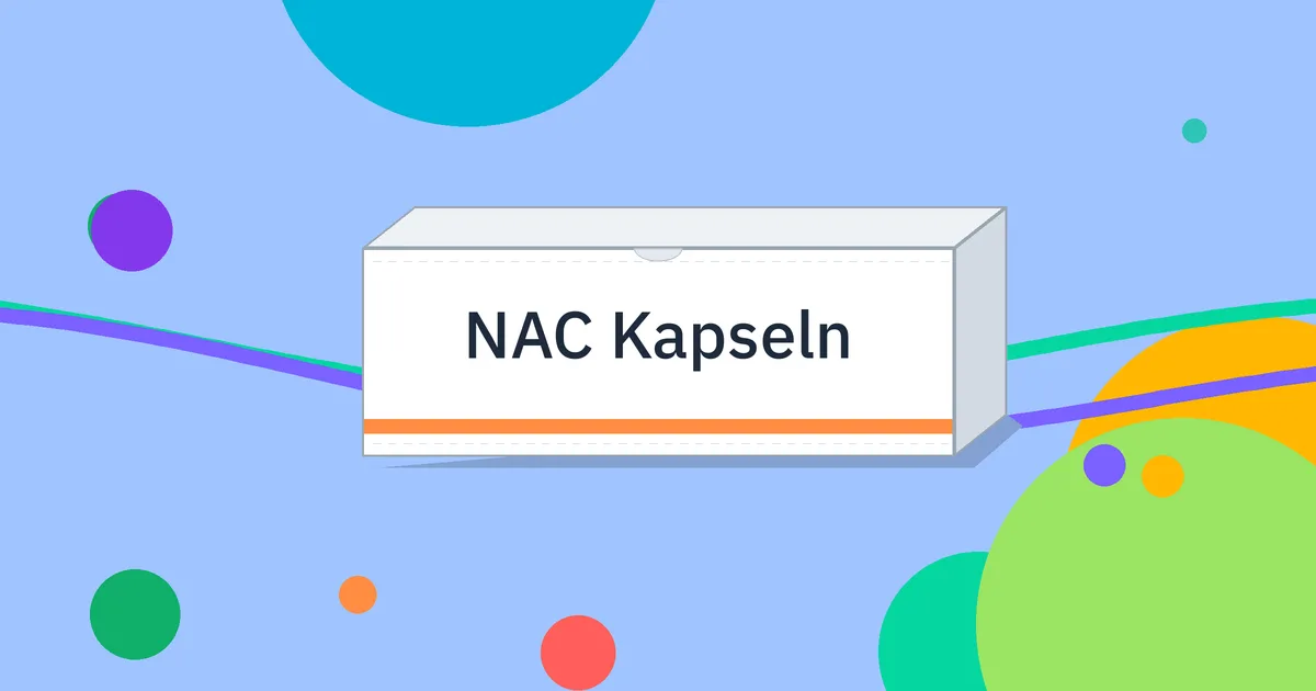 Symbolbild: Packung mit der Aufschrift NAC Kapseln (PZN 19679626) – Verfügbarkeit und Bezug in Apotheken in Frankfurt am Main