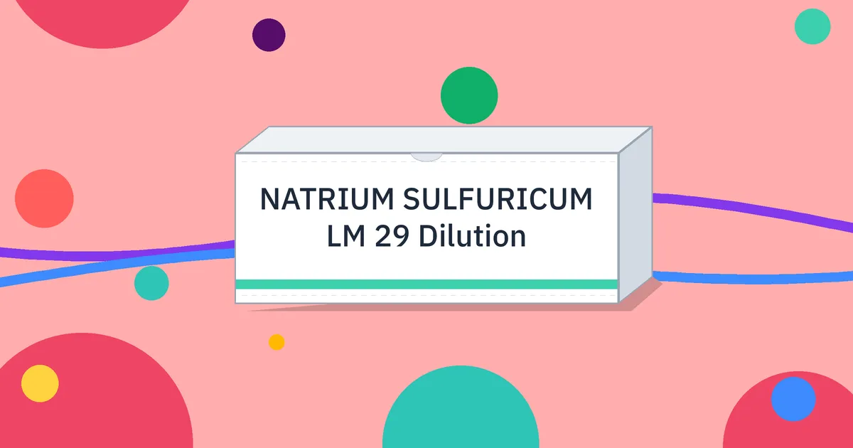 Symbolbild: Packung mit der Aufschrift NATRIUM SULFURICUM LM 29 Dilution (PZN 12967440) – Verfügbarkeit und Bezug in Apotheken in Frankfurt am Main