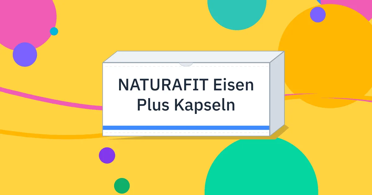 Symbolbild: Packung mit der Aufschrift NATURAFIT Eisen Plus Kapseln (PZN 07703851) – Verfügbarkeit und Bezug in Apotheken in Frankfurt am Main