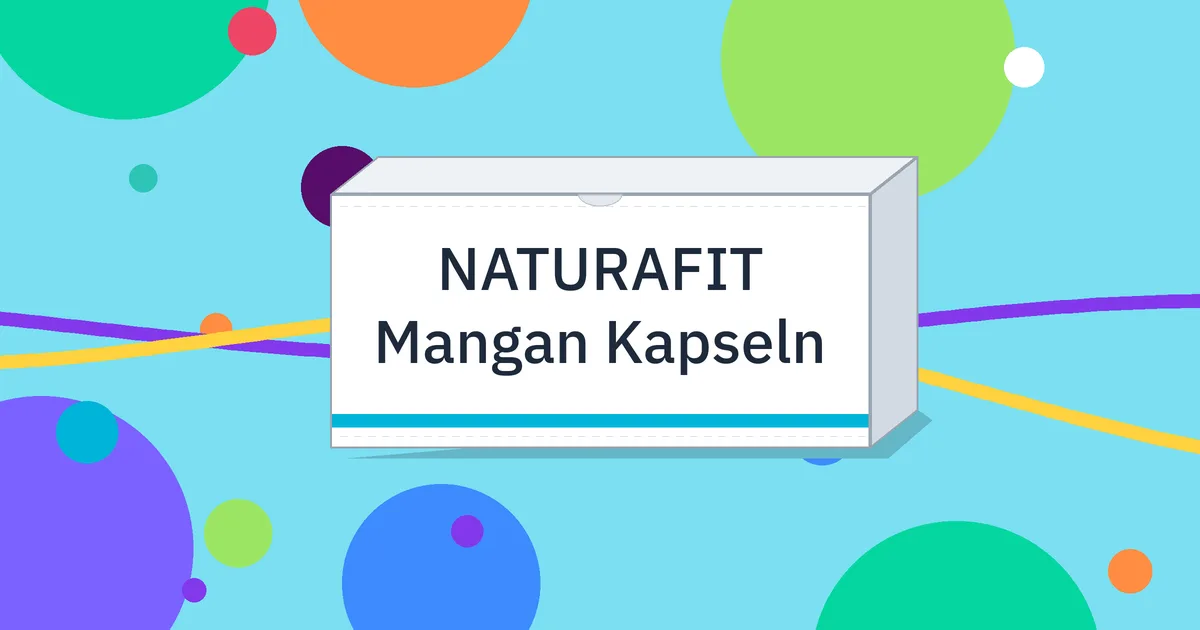 Symbolbild: Packung mit der Aufschrift NATURAFIT Mangan Kapseln (PZN 07699486) – Verfügbarkeit und Bezug in Apotheken in Frankfurt am Main