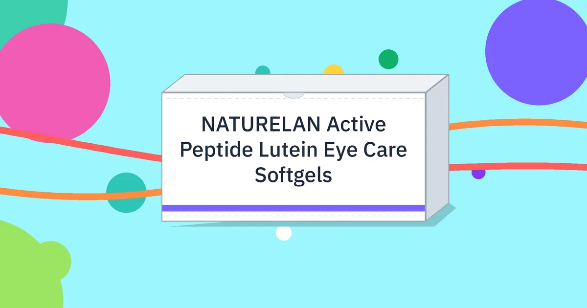 Symbolbild: Packung mit der Aufschrift NATURELAN Active Peptide Lutein Eye Care Softgels (PZN 19208074) – Verfügbarkeit und Bezug in Apotheken in Frankfurt am Main