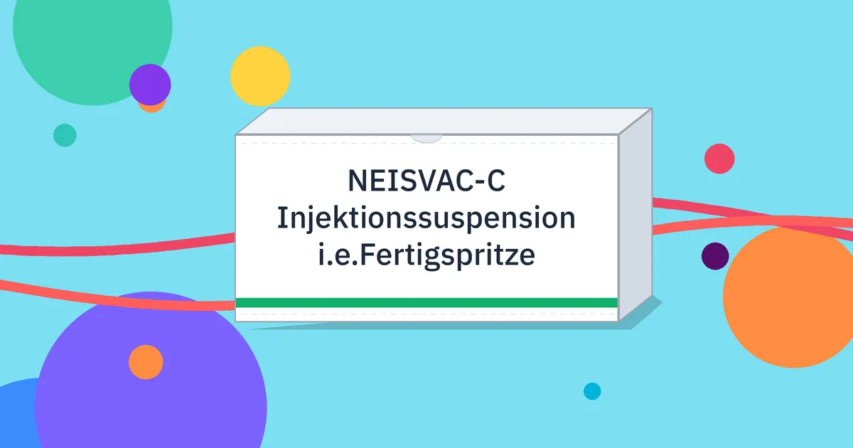 Symbolbild: Packung mit der Aufschrift NEISVAC-C Injektionssuspension i.e.Fertigspritze (PZN 13743926) – Verfügbarkeit und Bezug in Apotheken in Frankfurt am Main