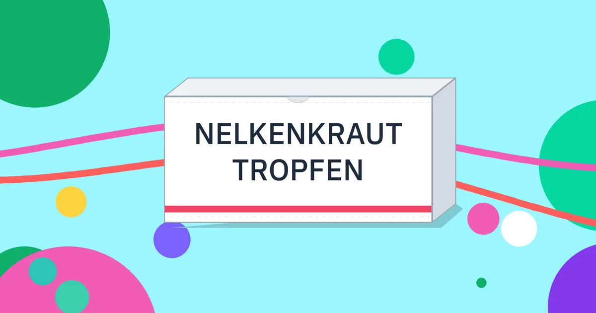 Symbolbild: Packung mit der Aufschrift NELKENKRAUT TROPFEN (PZN 15229470) – Verfügbarkeit und Bezug in Apotheken in Frankfurt am Main