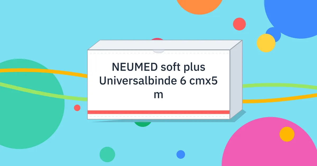 Symbolbild: Packung mit der Aufschrift NEUMED soft plus Universalbinde 6 cmx5 m (PZN 12563547) – Verfügbarkeit und Bezug in Apotheken in Frankfurt am Main