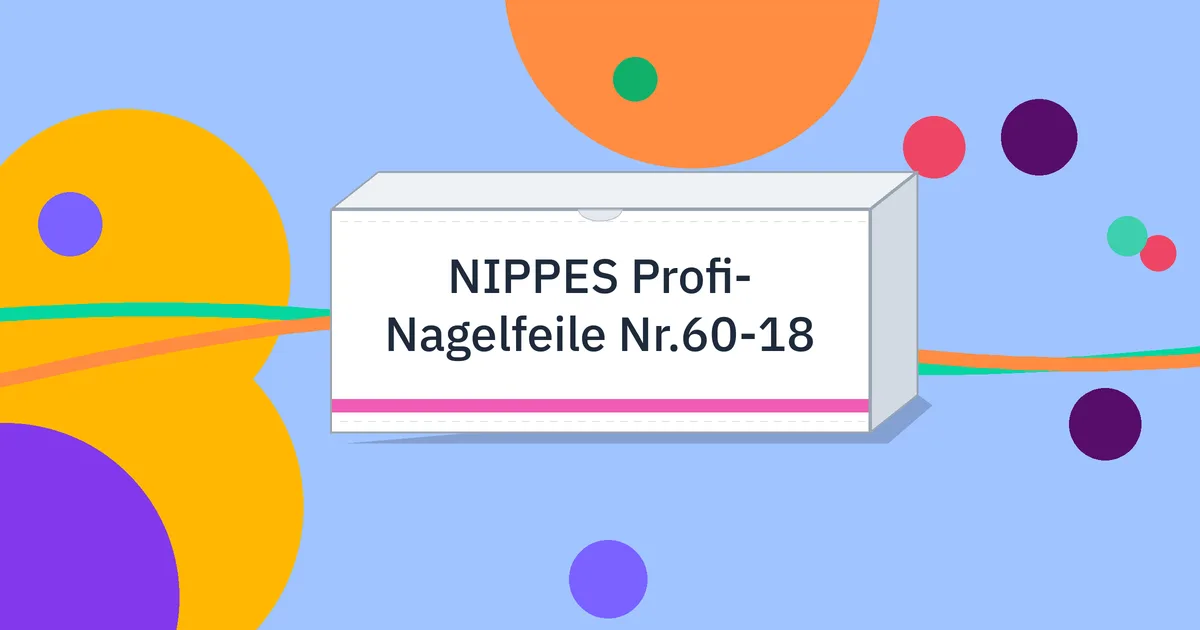 Symbolbild: Packung mit der Aufschrift NIPPES Profi-Nagelfeile Nr.60-18 (PZN 09510470) – Verfügbarkeit und Bezug in Apotheken in Frankfurt am Main