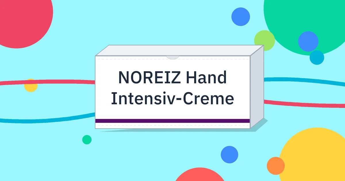 Symbolbild: Packung mit der Aufschrift NOREIZ Hand Intensiv-Creme (PZN 17168459) – Verfügbarkeit und Bezug in Apotheken in Frankfurt am Main