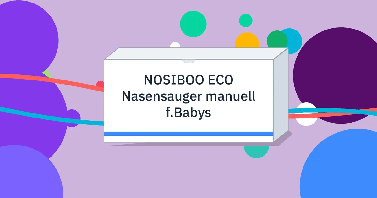 Symbolbild: Packung mit der Aufschrift NOSIBOO ECO Nasensauger manuell f.Babys (PZN 15388671) – Verfügbarkeit und Bezug in Apotheken in Frankfurt am Main