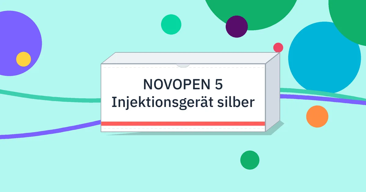 Symbolbild: Packung mit der Aufschrift NOVOPEN 5 Injektionsgerät silber (PZN 12460468) – Verfügbarkeit und Bezug in Apotheken in Frankfurt am Main