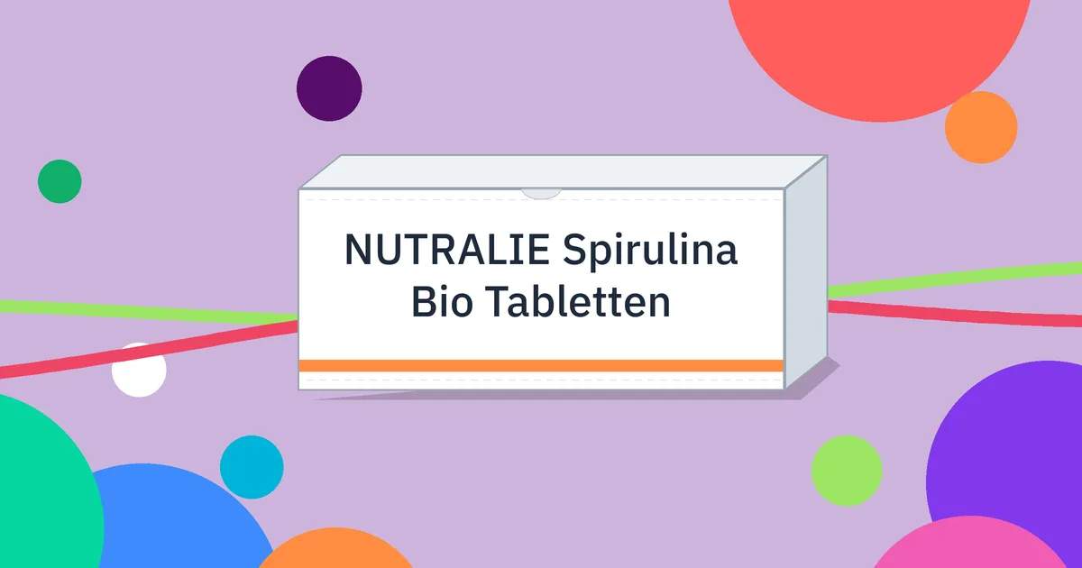 Symbolbild: Packung mit der Aufschrift NUTRALIE Spirulina Bio Tabletten (PZN 18408055) – Verfügbarkeit und Bezug in Apotheken in Frankfurt am Main