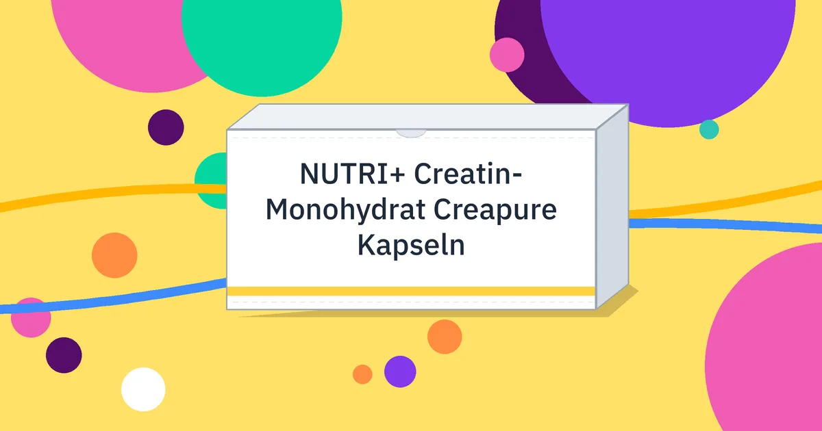 Symbolbild: Packung mit der Aufschrift NUTRI+ Creatin-Monohydrat Creapure Kapseln (PZN 19667729) – Verfügbarkeit und Bezug in Apotheken in Frankfurt am Main