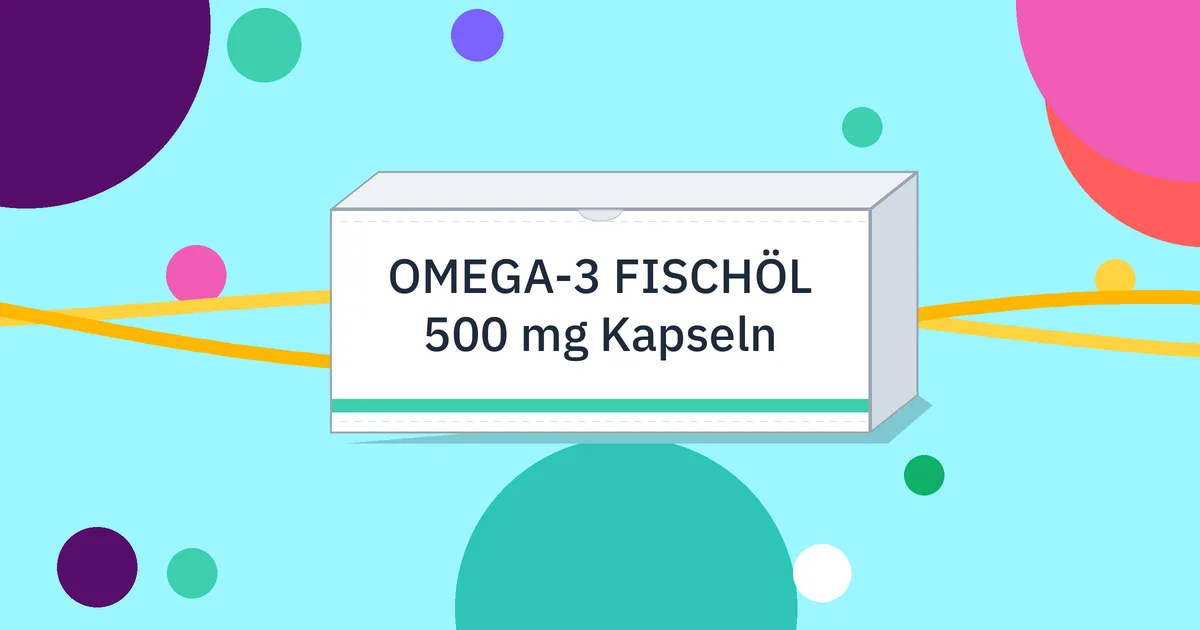 Symbolbild: Packung mit der Aufschrift OMEGA-3 FISCHÖL 500 mg Kapseln (PZN 17382537) – Verfügbarkeit und Bezug in Apotheken in Frankfurt am Main
