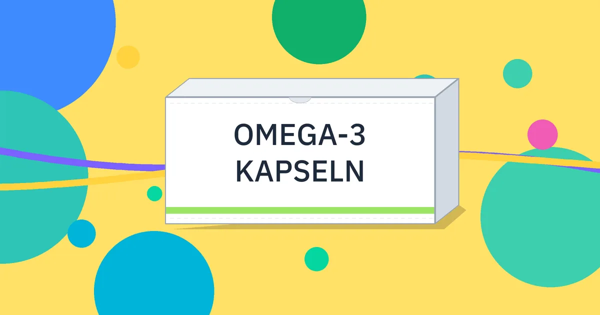 Symbolbild: Packung mit der Aufschrift OMEGA-3 KAPSELN (PZN 18432591) – Verfügbarkeit und Bezug in Apotheken in Frankfurt am Main