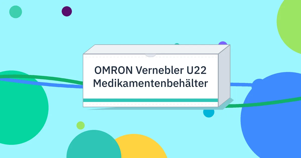 Symbolbild: Packung mit der Aufschrift OMRON Vernebler U22 Medikamentenbehälter (PZN 01004336) – Verfügbarkeit und Bezug in Apotheken in Frankfurt am Main