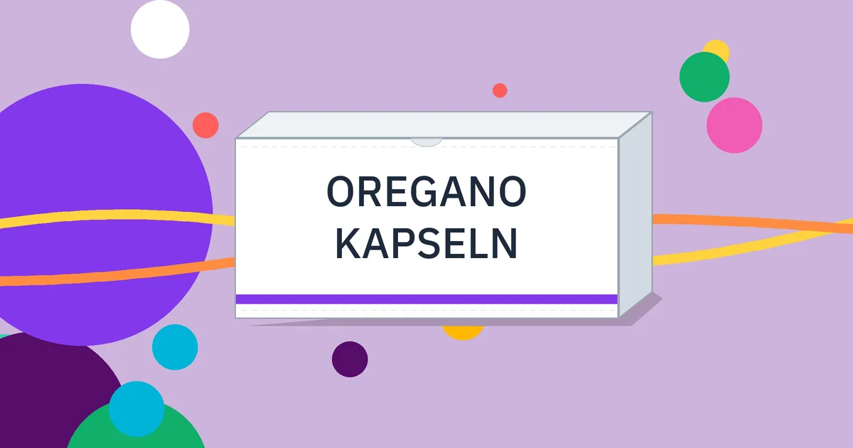 Symbolbild: Packung mit der Aufschrift OREGANO KAPSELN (PZN 07140141) – Verfügbarkeit und Bezug in Apotheken in Frankfurt am Main
