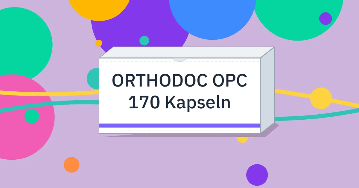 Symbolbild: Packung mit der Aufschrift ORTHODOC OPC 170 Kapseln (PZN 15632421) – Verfügbarkeit und Bezug in Apotheken in Frankfurt am Main