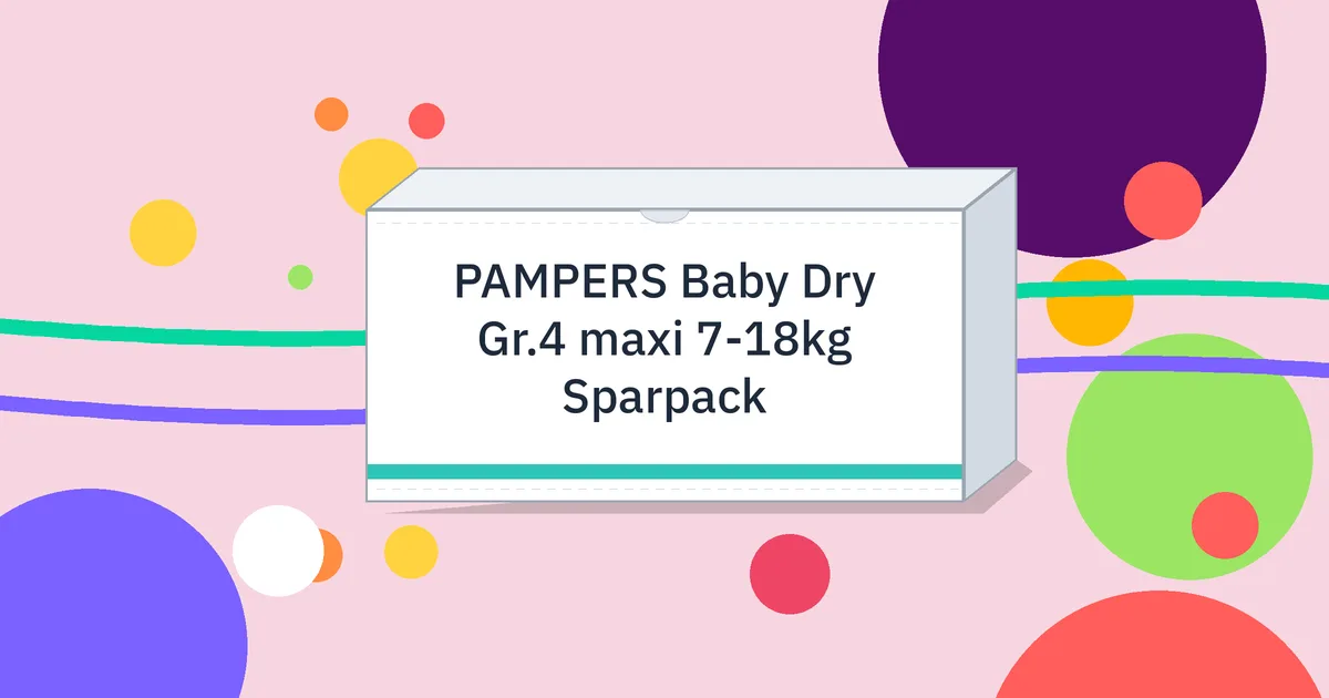 Symbolbild: Packung mit der Aufschrift PAMPERS Baby Dry Gr.4 maxi 7-18kg Sparpack (PZN 03073927) – Verfügbarkeit und Bezug in Apotheken in Frankfurt am Main