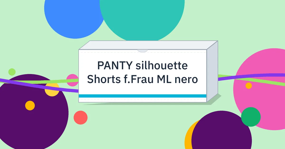 Symbolbild: Packung mit der Aufschrift PANTY silhouette Shorts f.Frau ML nero (PZN 16192013) – Verfügbarkeit und Bezug in Apotheken in Frankfurt am Main