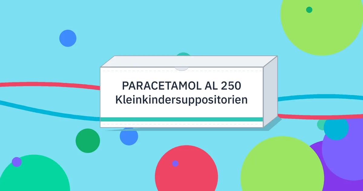 Symbolbild: Packung mit der Aufschrift PARACETAMOL AL 250 Kleinkindersuppositorien (PZN 03295071) – Verfügbarkeit und Bezug in Apotheken in Frankfurt am Main