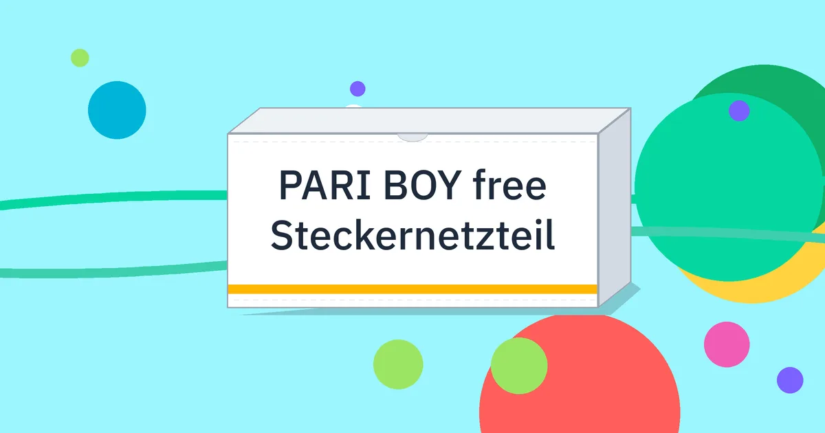Symbolbild: Packung mit der Aufschrift PARI BOY free Steckernetzteil (PZN 14047519) – Verfügbarkeit und Bezug in Apotheken in Frankfurt am Main