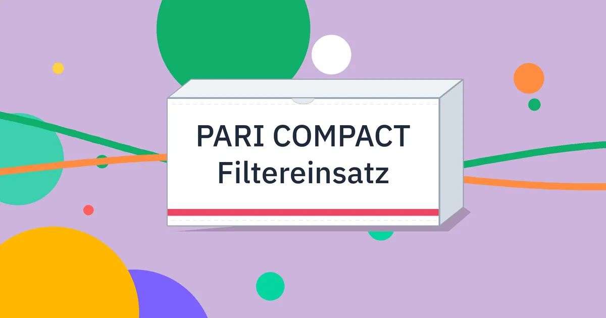 Symbolbild: Packung mit der Aufschrift PARI COMPACT Filtereinsatz (PZN 04166499) – Verfügbarkeit und Bezug in Apotheken in Frankfurt am Main