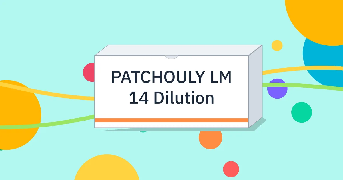 Symbolbild: Packung mit der Aufschrift PATCHOULY LM 14 Dilution (PZN 13632807) – Verfügbarkeit und Bezug in Apotheken in Frankfurt am Main